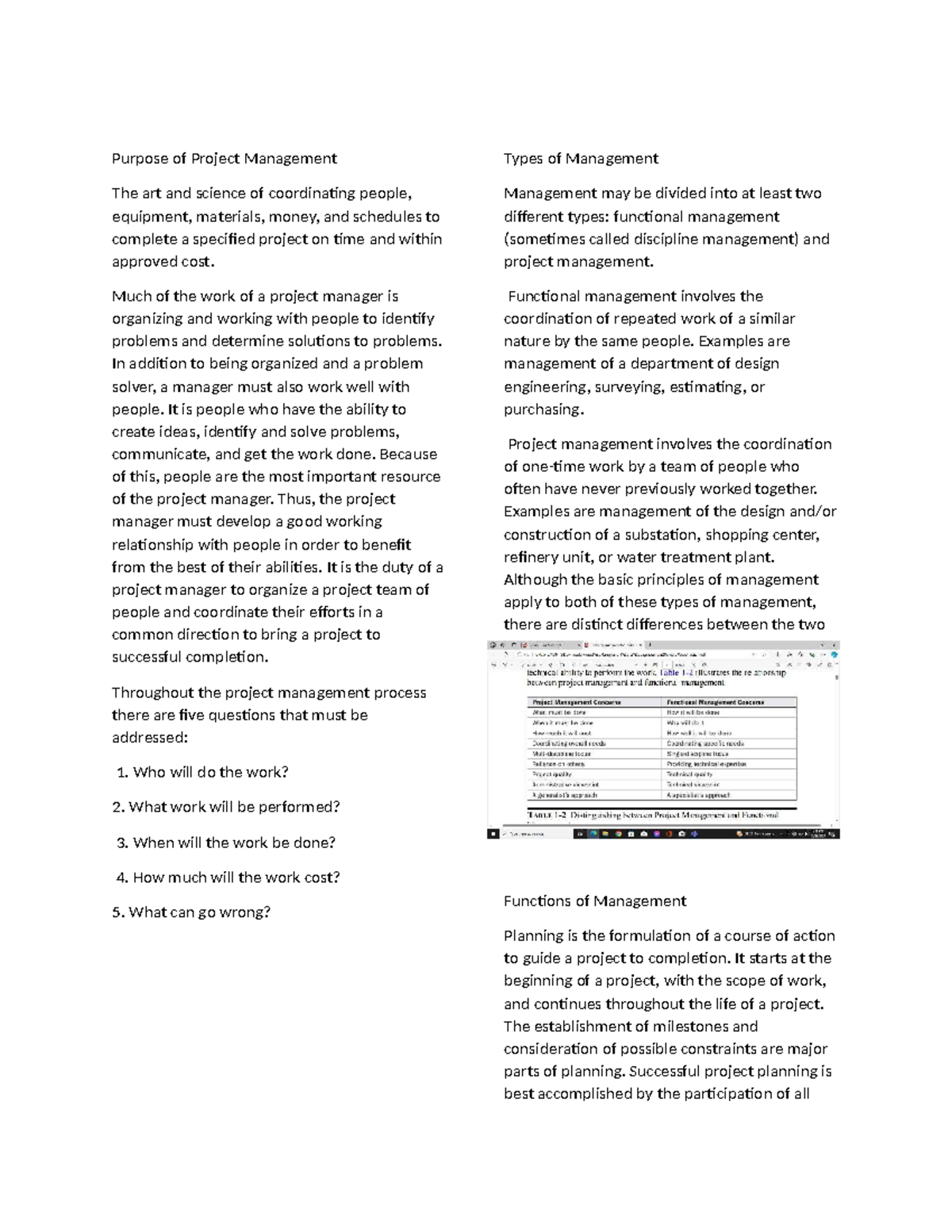 Purpose of Project Management - Much of the work of a project manager ...