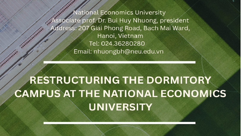 NEU Project Proposal: Restructuring Dormitory Campus (2026-2028) - Studocu
