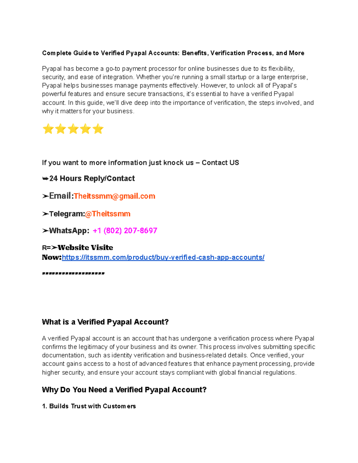 Complete Guide to Verified Pyapal Accounts Benefits, Verification ...