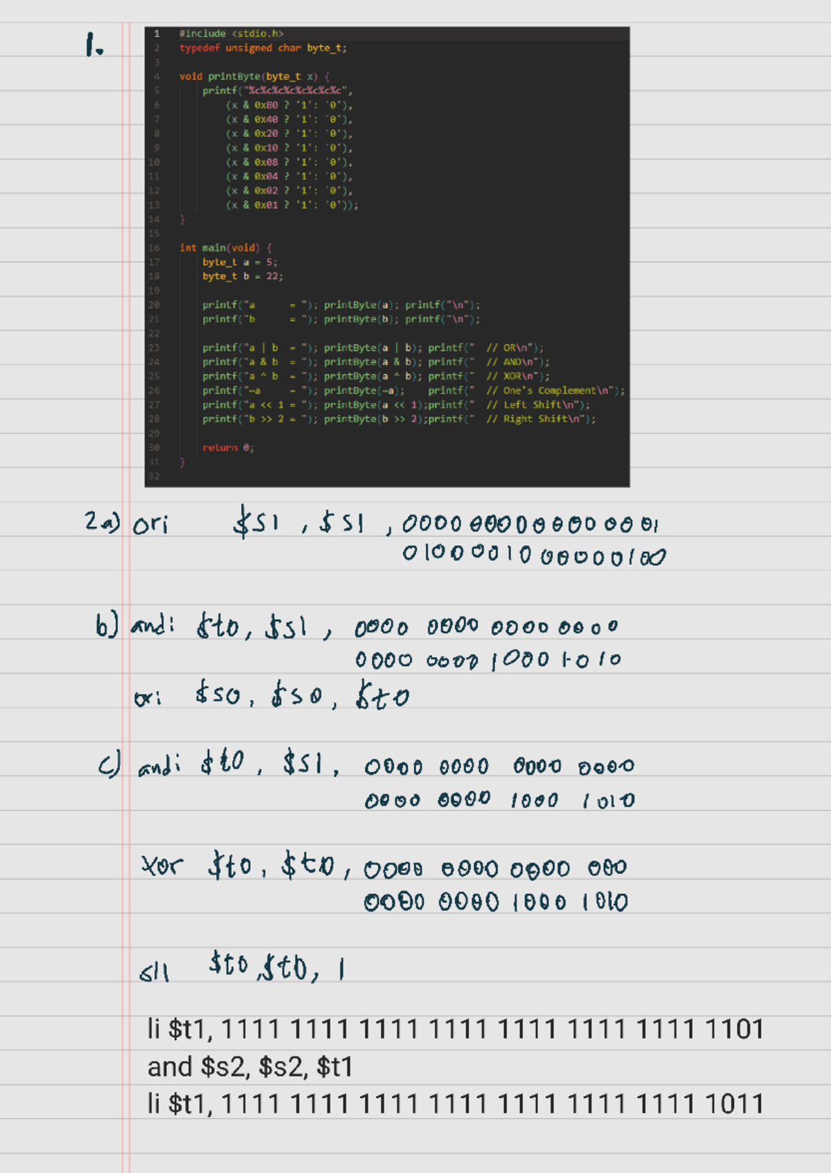 CS2100 Tutorial 2: Understanding Print Functions and Bitwise Operations ...