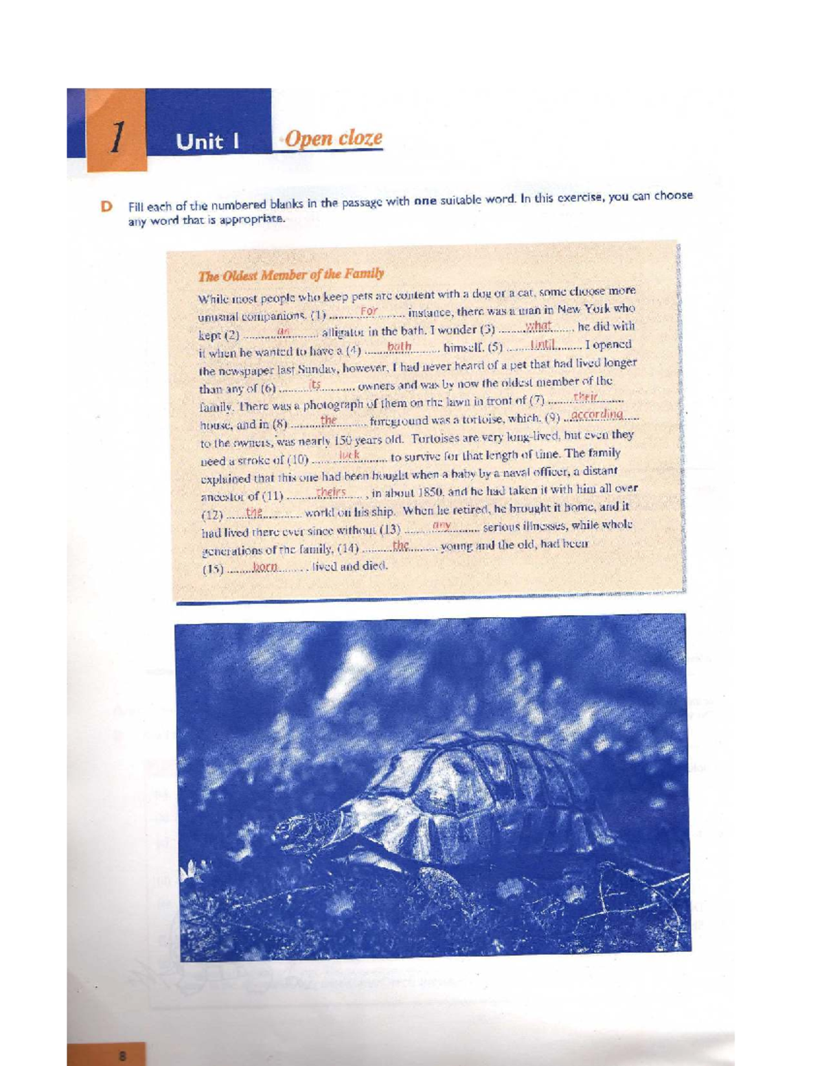 Use of English Sample Tasks: Unit I Cloze & Word Formation Exercises ...