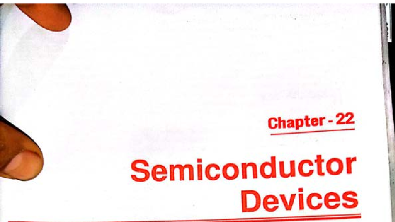 Chapter 22: Semiconductor Devices - Class 12 Physics Notes - Studocu