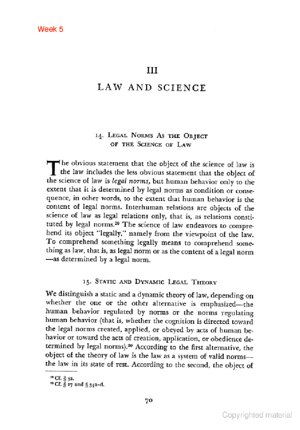 Week 5 LAW AND SCIENCE 14-22: Legal Norms and Theories of Law - Studocu