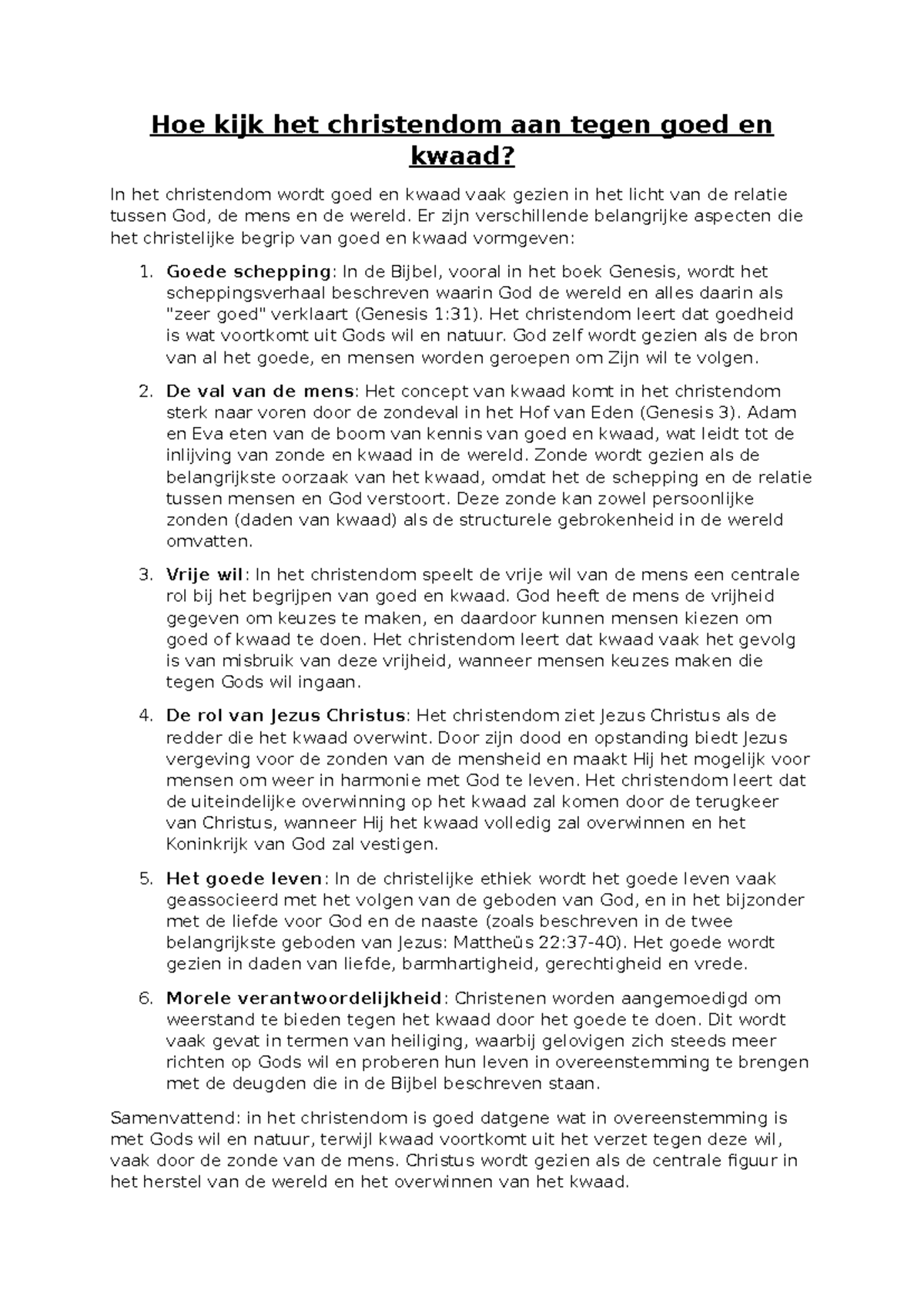 Christendom en de Dood: Een Overzicht van Geloof en Hoop - Studeersnel