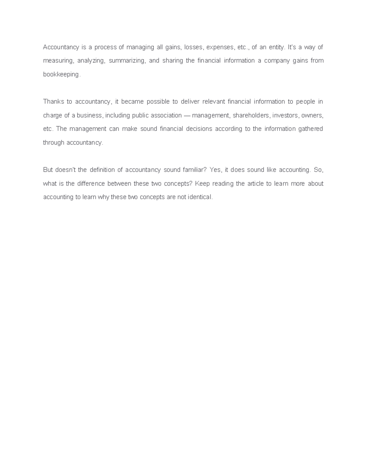 What is Accountancy? Understanding the Differences with Accounting ...