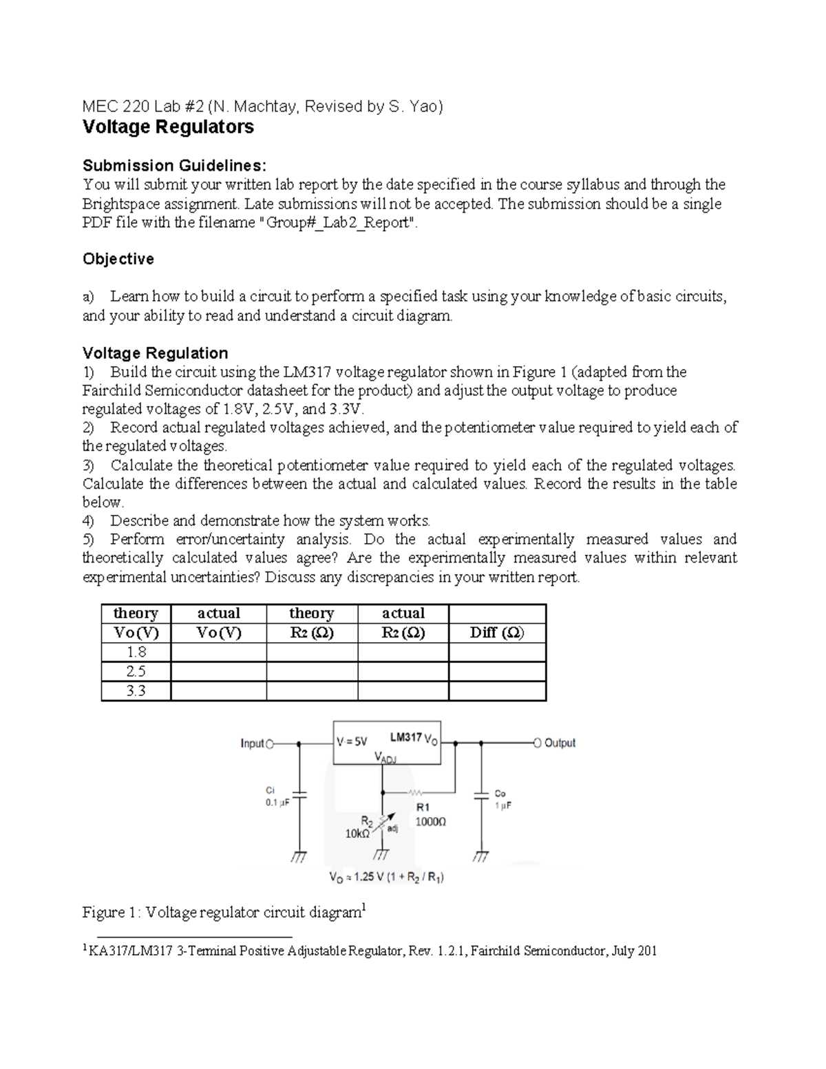 MEC220 Lab2 - lab2 - MEC 220 Lab #2 (N. Machtay, Revised by S. Yao ...