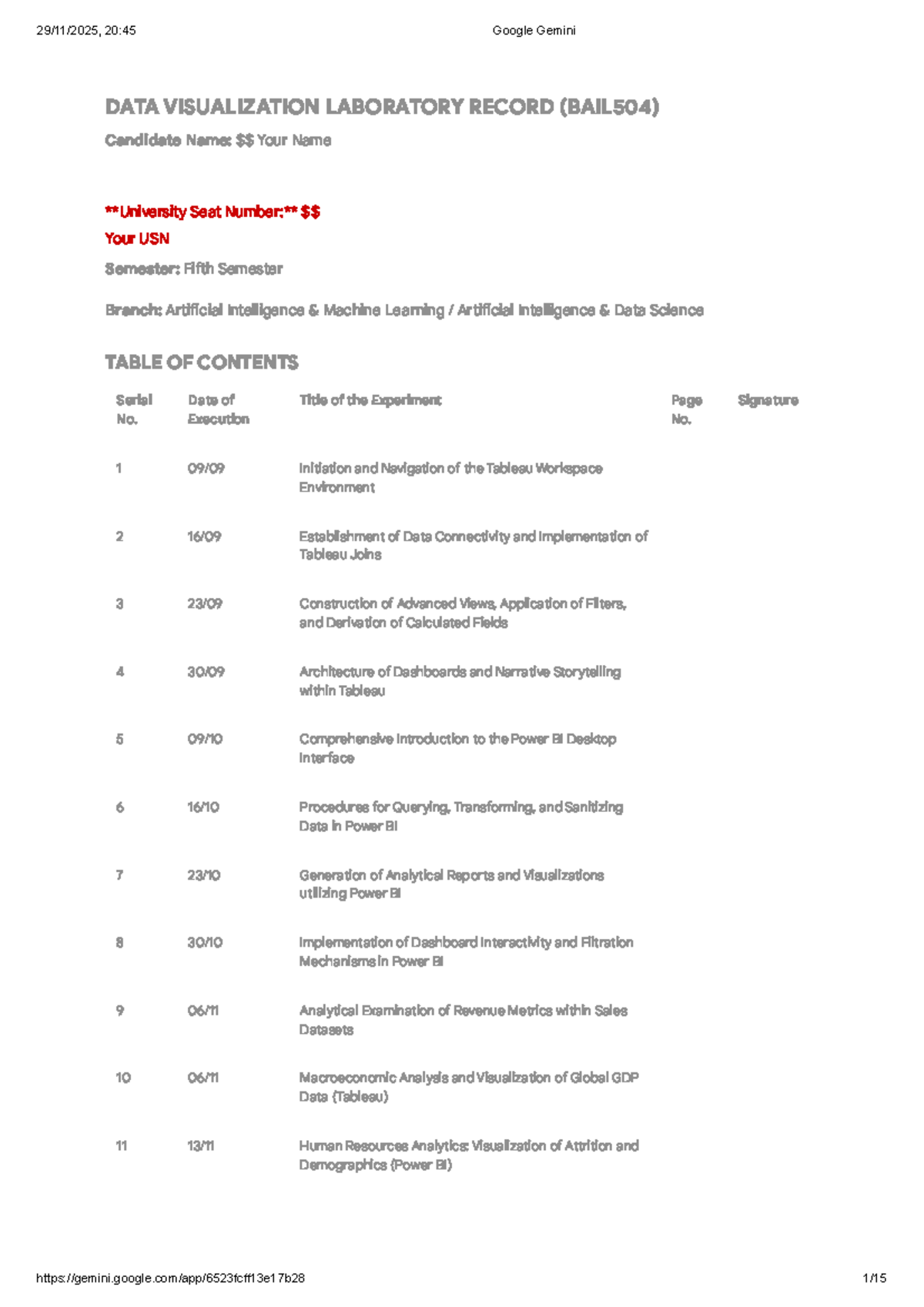 20:45 Google Gemini DATA VISUALIZATION LAB RECORD (BAIL504) - Studocu
