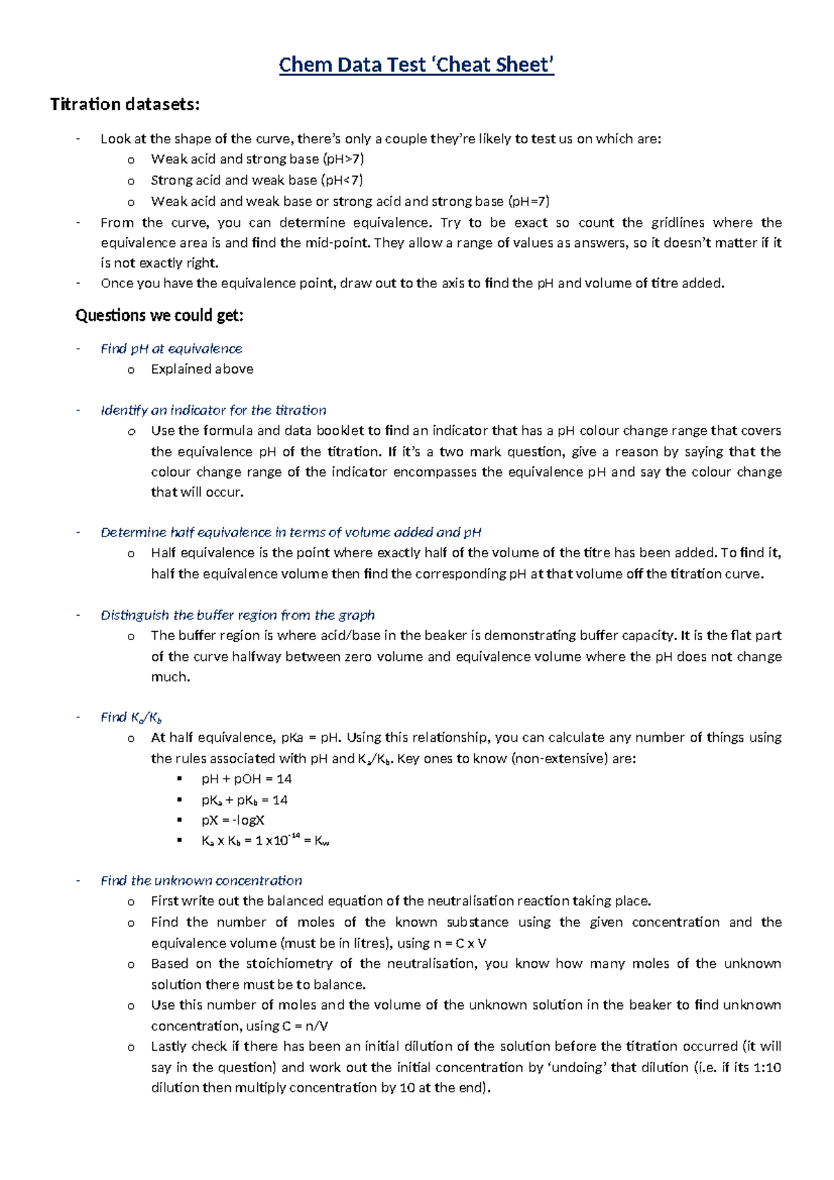 Chemistry 2019 v1.3 Formula and Data Book for Students - Studocu