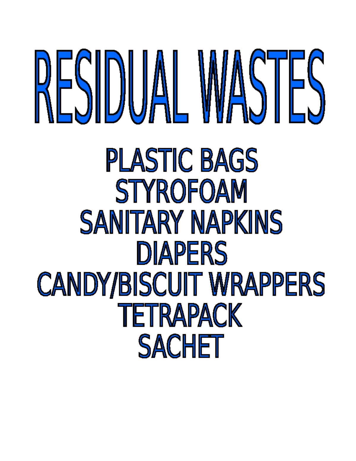 Basura Label-edit - Summary Education - RESIDUAL WASTES PLASTIC BAGS ...