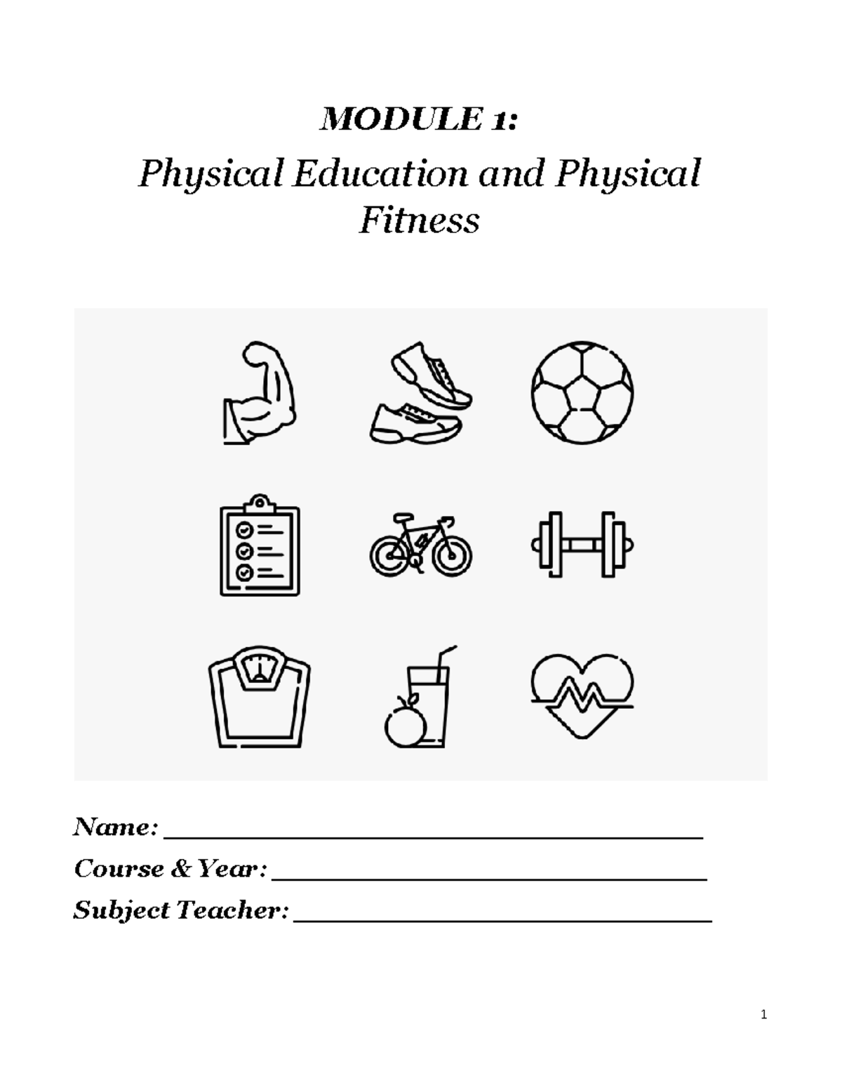 Module 1: PE Physical Education and Fitness Overview - Studocu