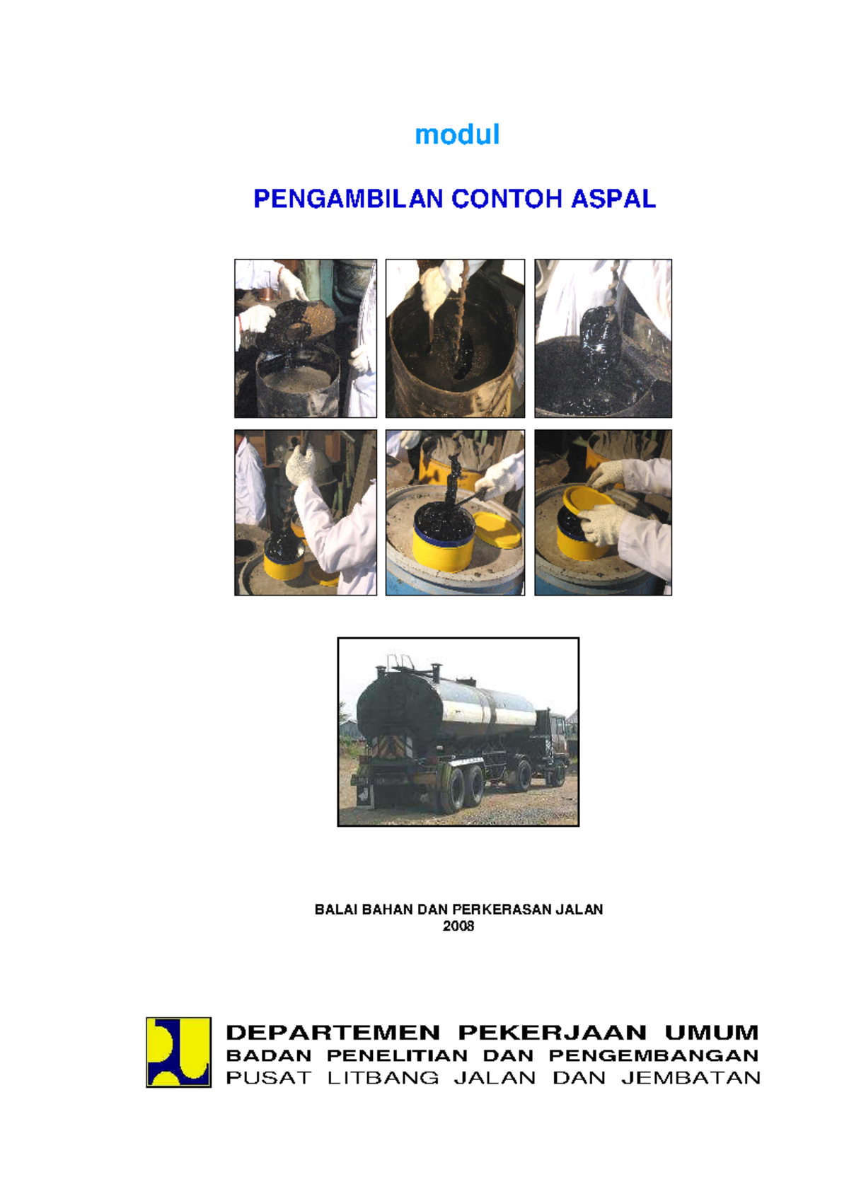 Pengambilan Contoh Aspal Keras (SP, Modul) - Prosedur & Standar - Studocu