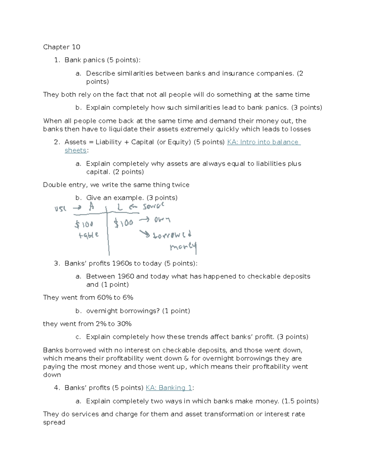Bank Panics: Chapter 10 Notes (Econ 101) - Studocu