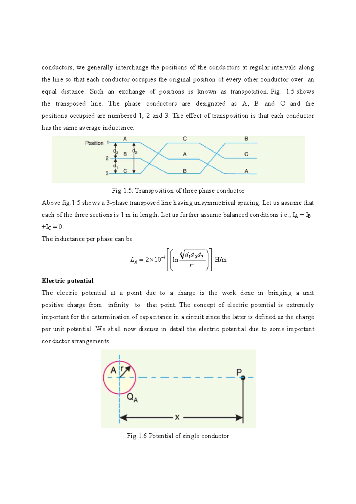 Capacitance of Transmission Lines: Concepts and Calculations - Studocu