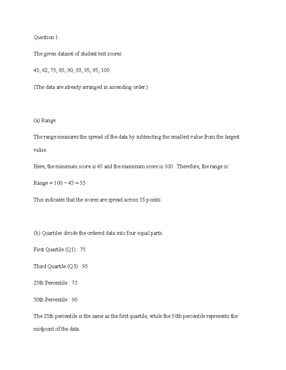 Unit 2 Stat - Analysis of Student Test Scores and Data Distribution ...