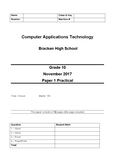 Computer Applications Technology - Grade: 10 - Further Education and ...