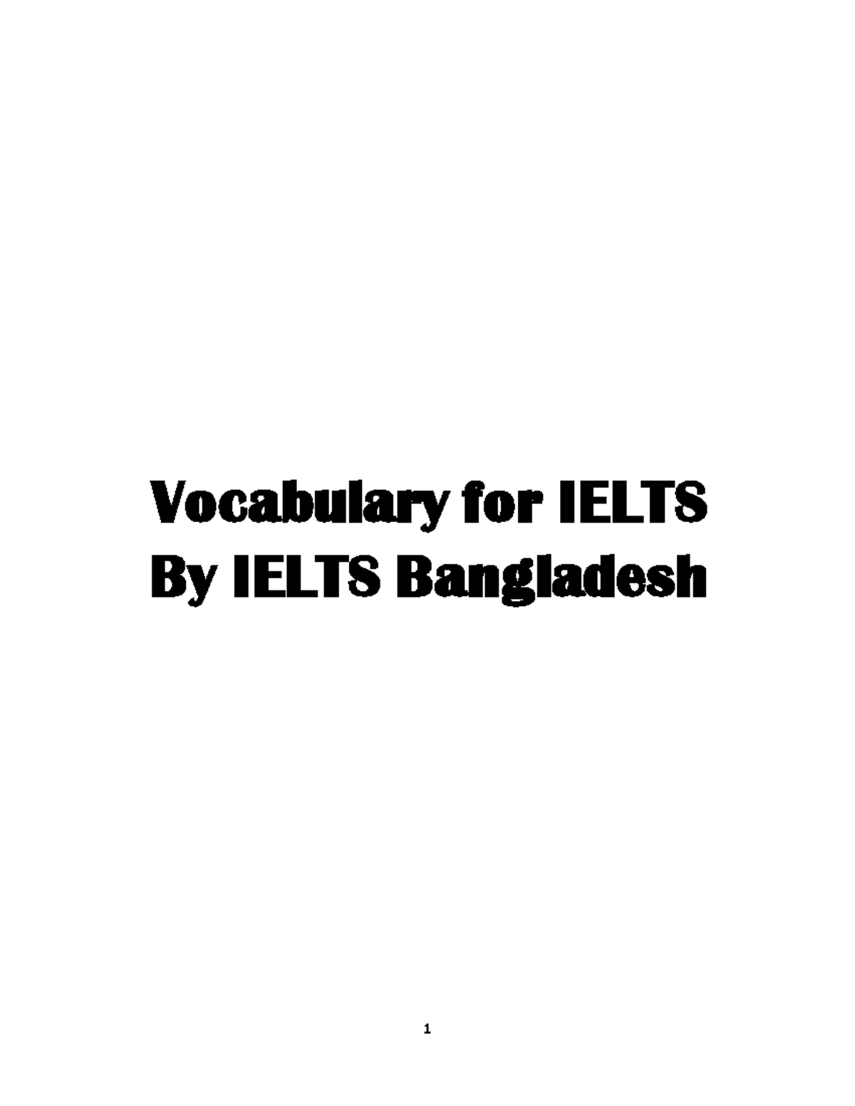Vocabulary for IELTS: Reading & Writing 1 - Key Words & Phrases - Studocu