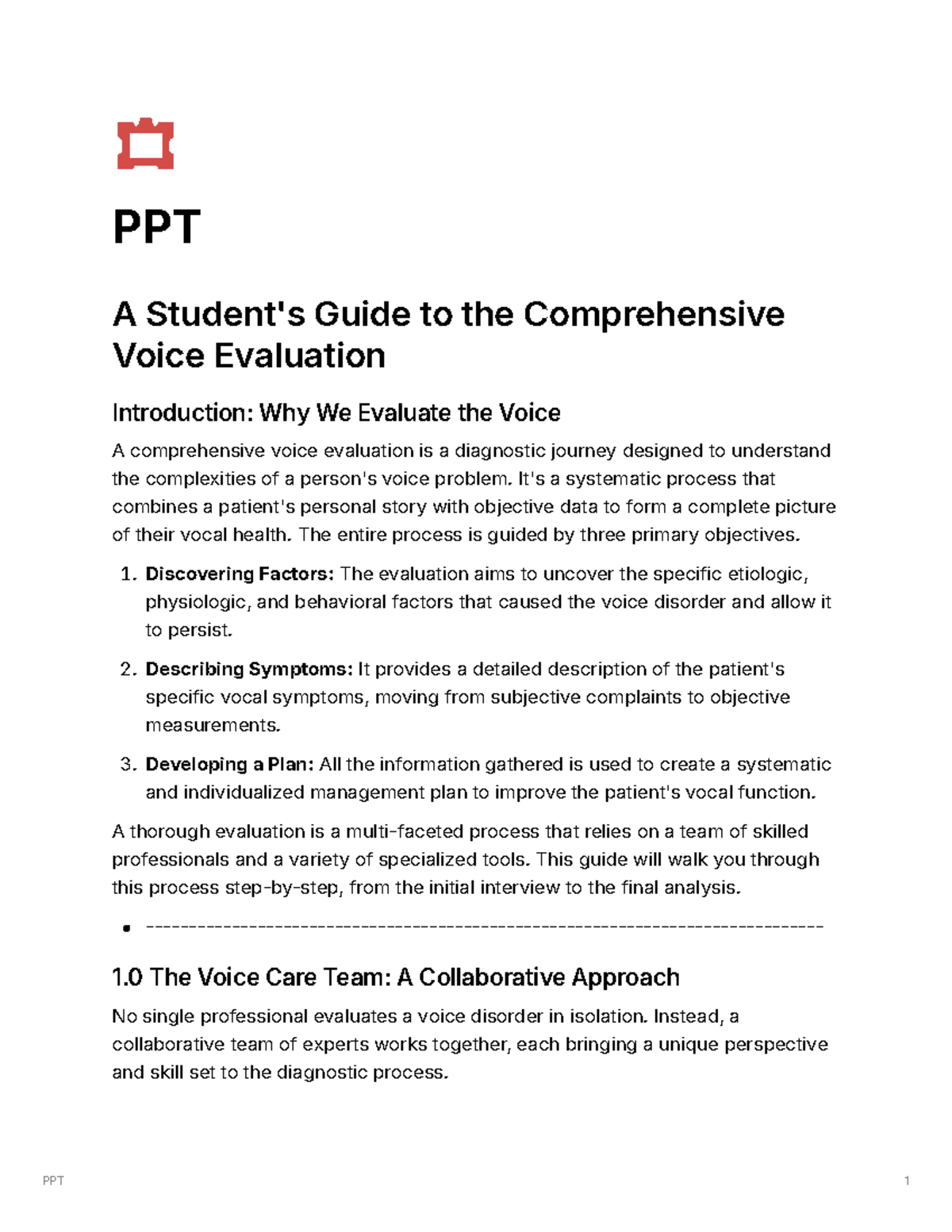 Comprehensive Voice Evaluation Guide: Assessment & Management (PPT ...