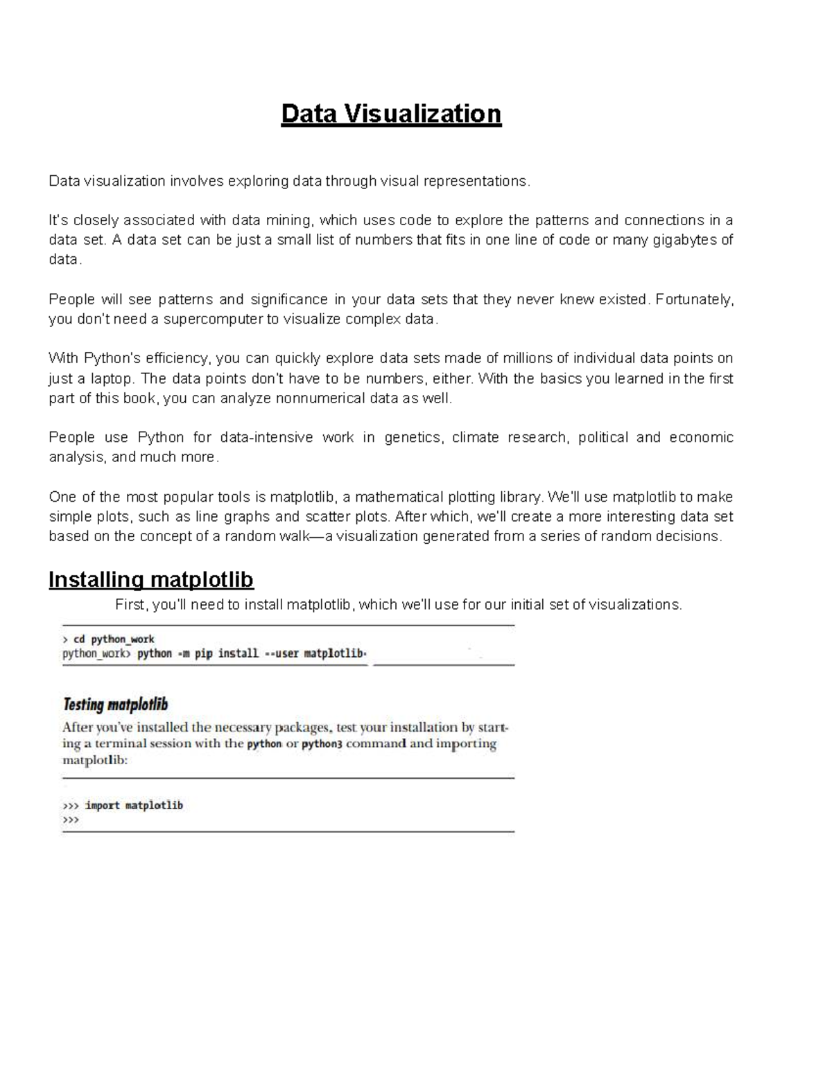 Data Visualization Techniques in Python Programming (CS101) - Studocu