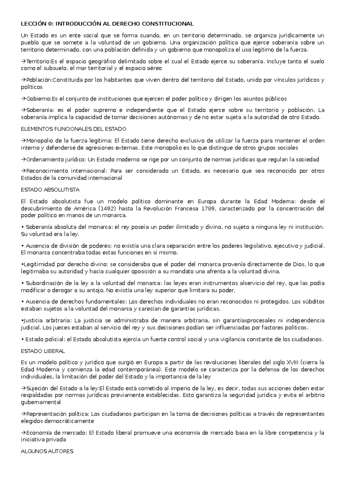 LECCIÓN 0: INTRODUCCIÓN AL DERECHO CONSTITUCIONAL (CONSTITUCIONAL I ...