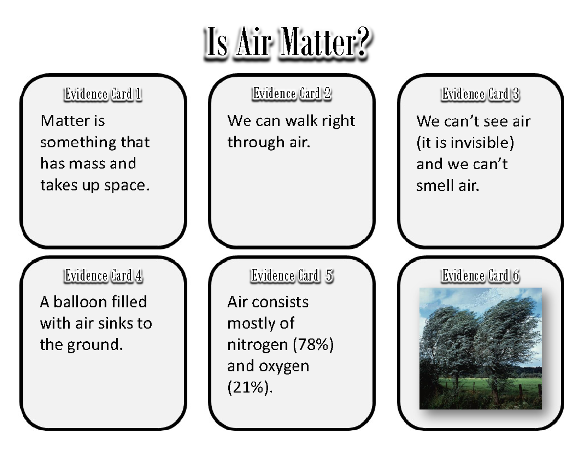 C-E-R Is Air Matter - 5d6fvyub - Is Air Matter? Evidence Card 4 ...