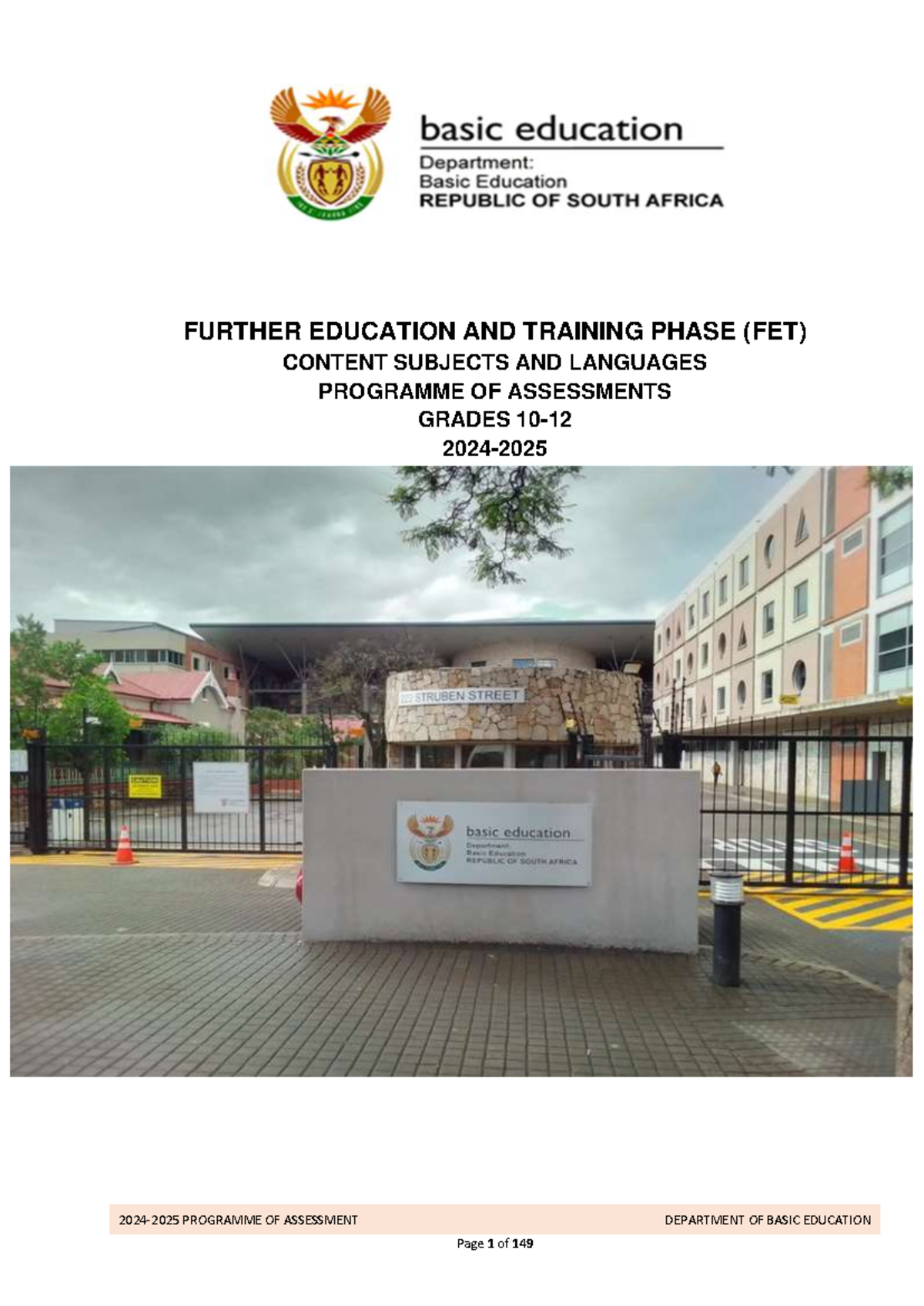 FET Programme of Assessment 2024-2025: Grades 11 & 12 Overview - Studocu