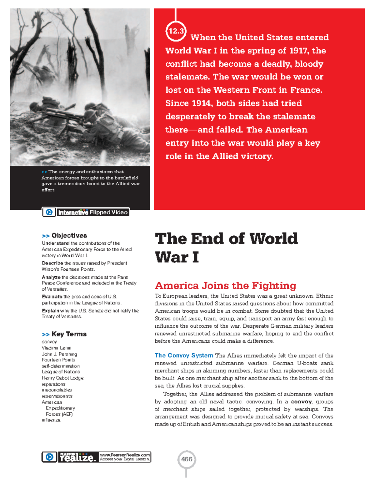 The End of World War I Reading - The End of World War I America Joins ...