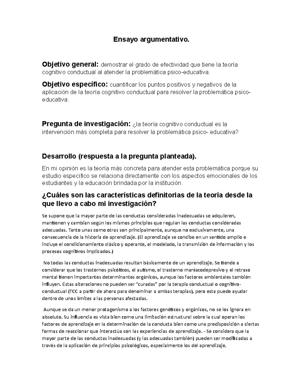Ensayo argumentativo Maria Chanel Hernandez MEZA - Ensayo argumentativo ...