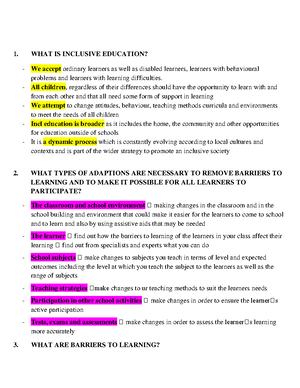 [Solved] Support Needs Assessment 1SNA1 form Inclusive education aims - Inclusive education ...