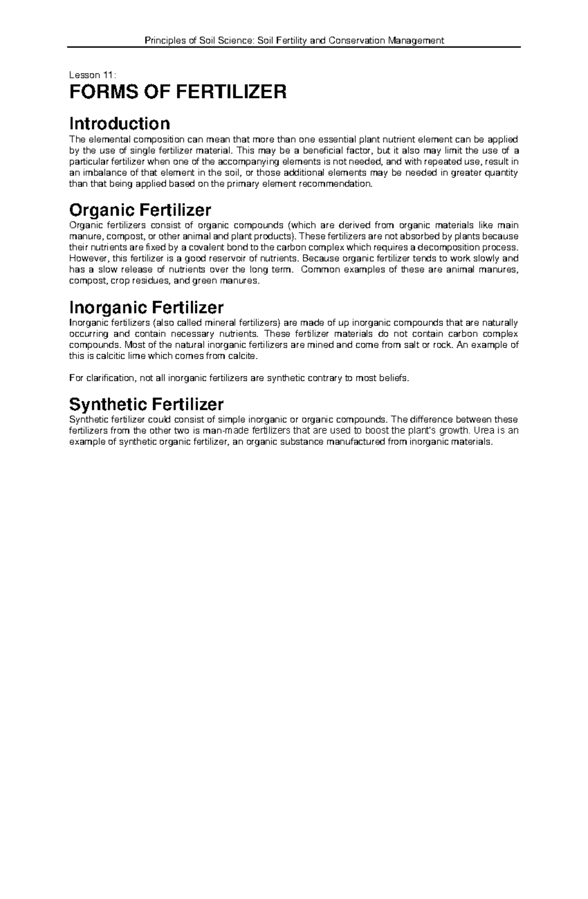Soils 101 chapter 8 lesson 11 - Principles of Soil Science: Soil ...