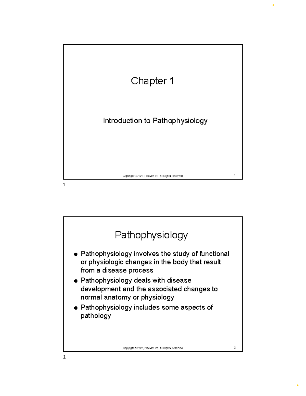 Intro to Pathophysiology - 1 Chapter 1 Introduction to Pathophysiology 2 Pathophysiology - Studocu