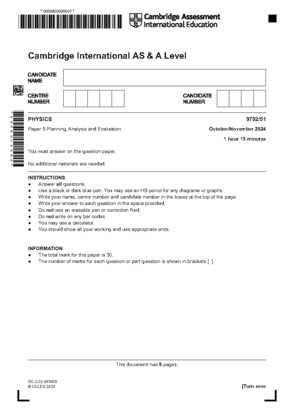 A Level Physics 9702/51 Paper 5 Planning, Analysis & Evaluation Notes ...