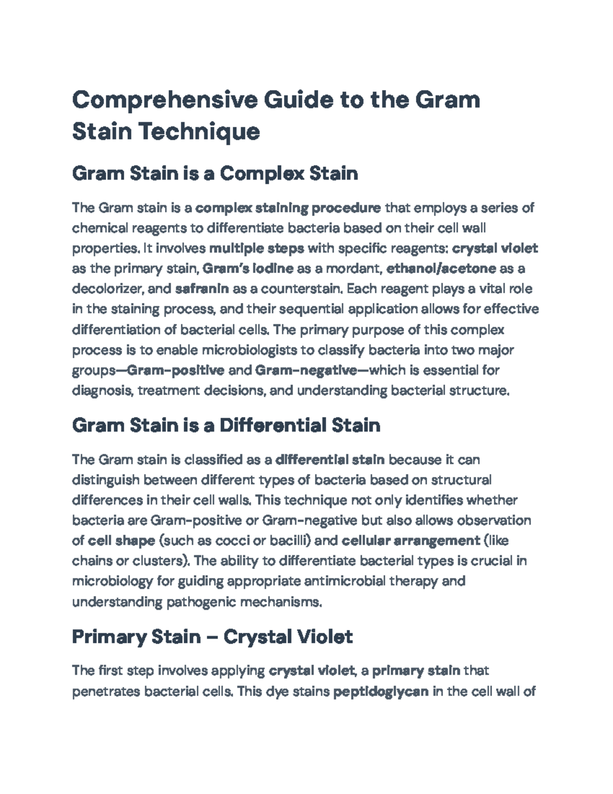 Comprehensive Overview of Gram Stain Technique: Protocol & Results ...