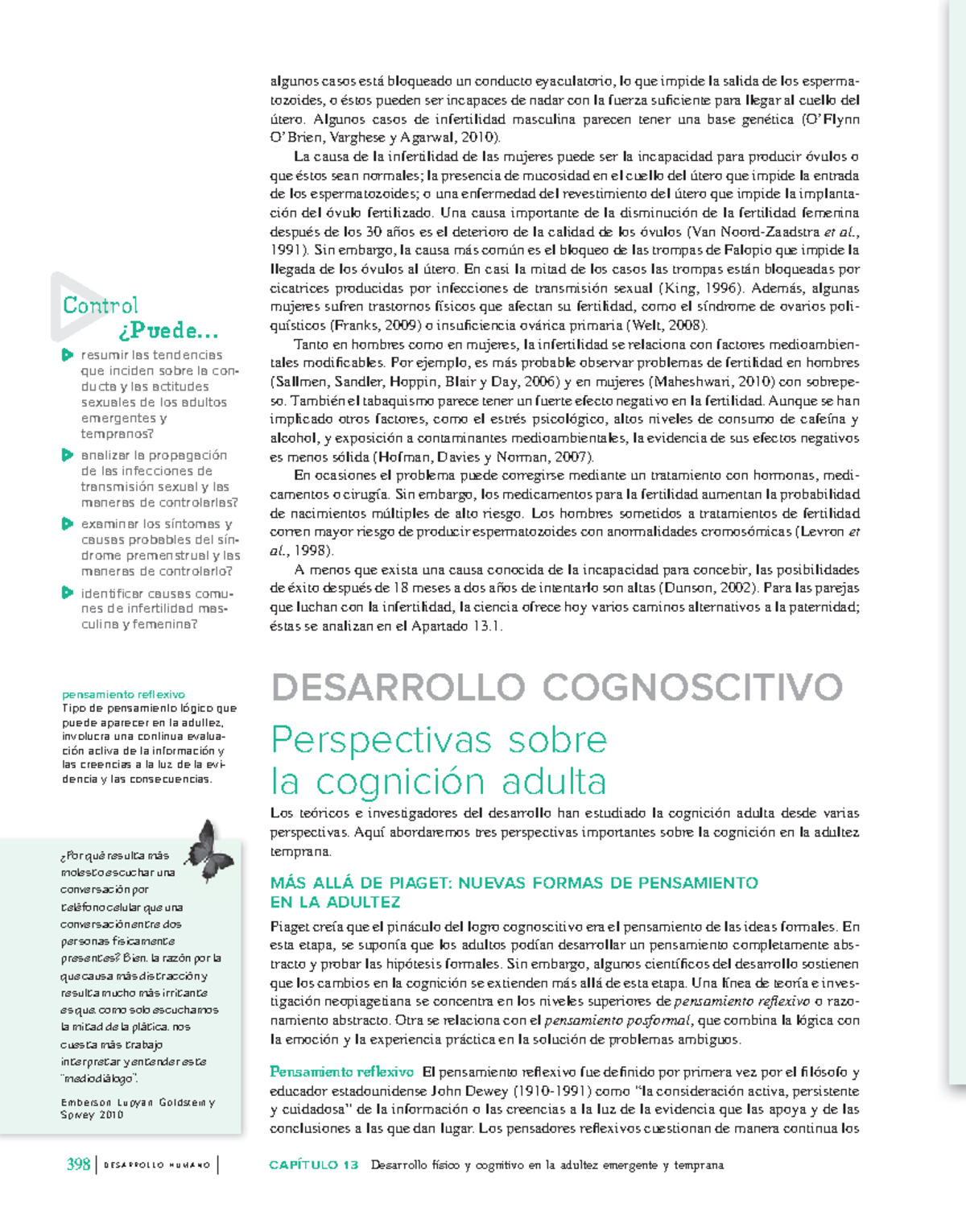 0250. Desarrollo Humano: Cap. 13 - Cognición en la Adultez Temprana - Studocu