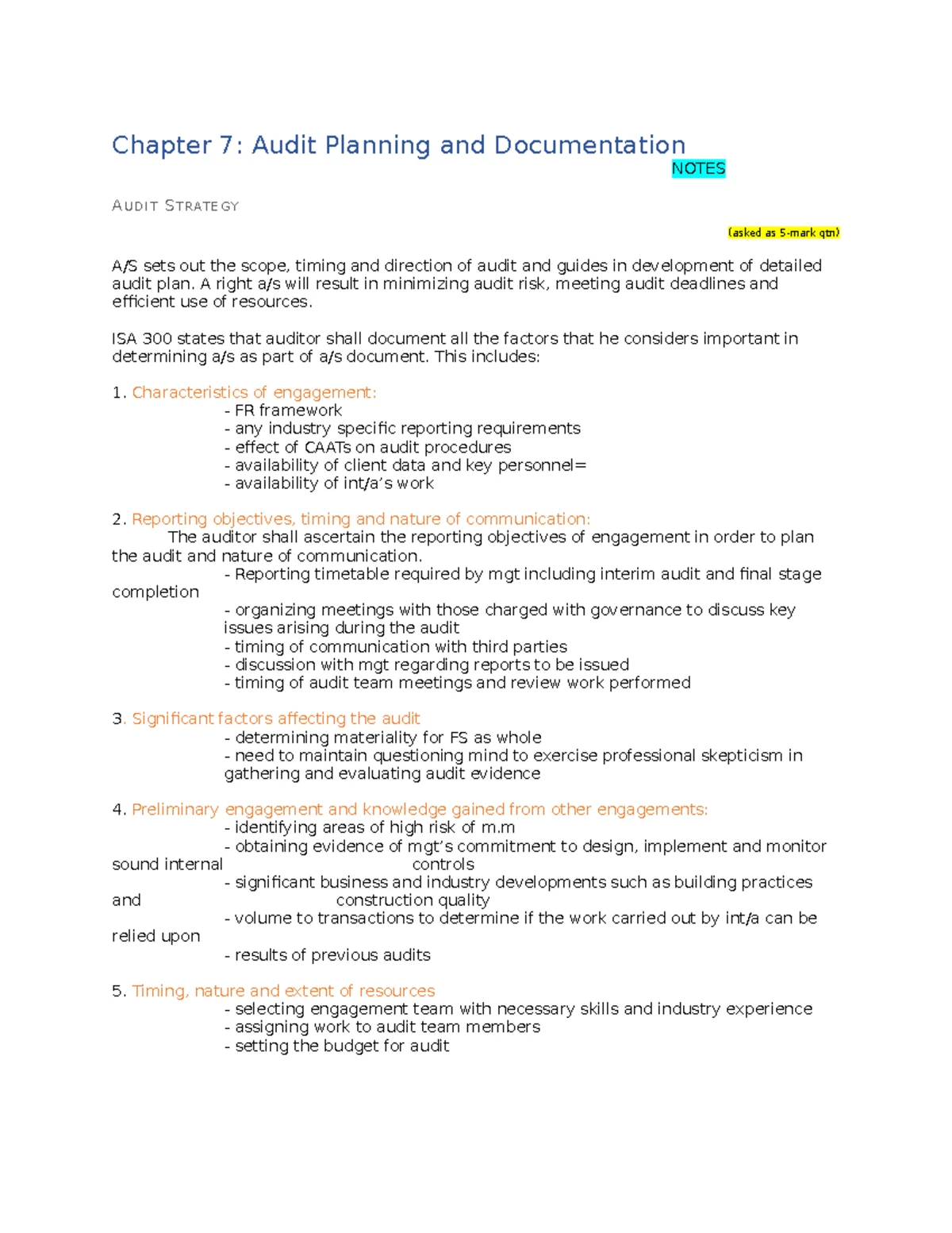 AA 2024 Audit and Assurance Sample Answers: Section B Overview - Studocu