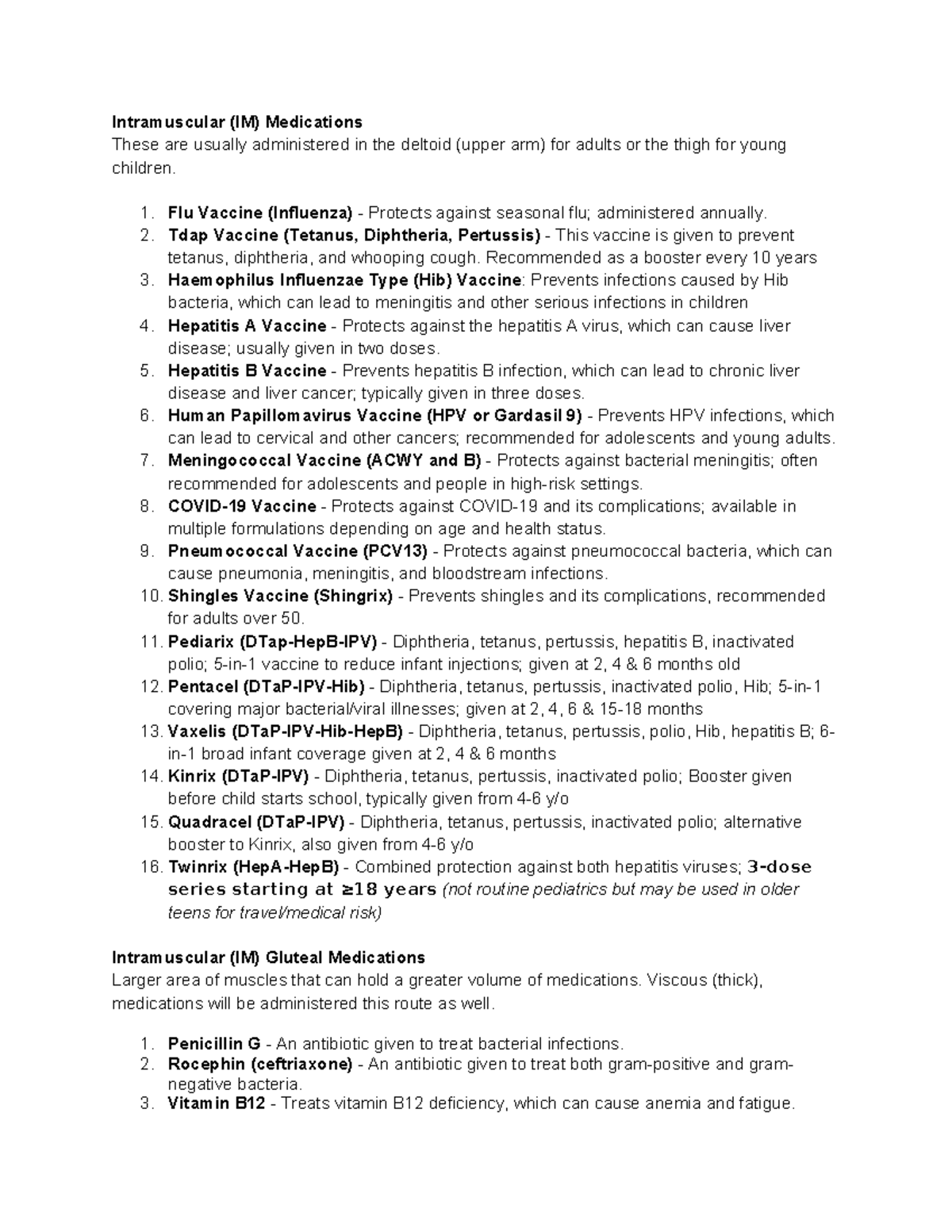 IM and SubQ Vaccines & Medications Guide: Overview of Admin Routes ...