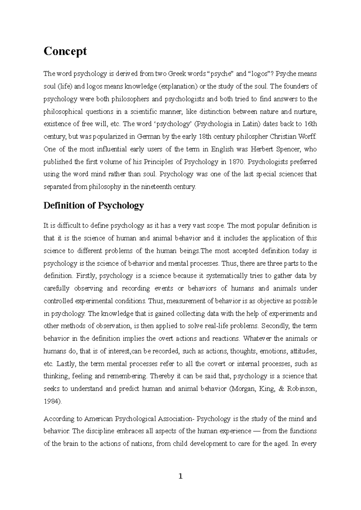 Module 1: Introduction to Psychology - Key Concepts and Goals - Studocu