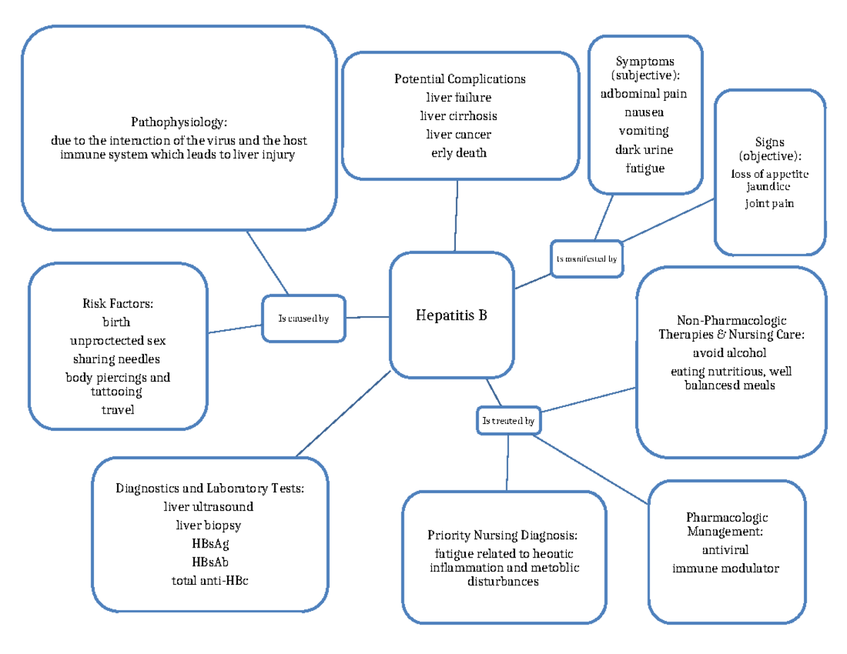 Hepatitis B Concept Map: Key Symptoms, Risks, and Treatments - Studocu