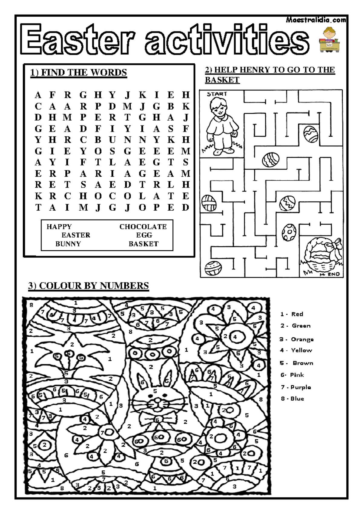 Easter Activities: Finding Words & Helping Henry (24-3-2020) - Studocu