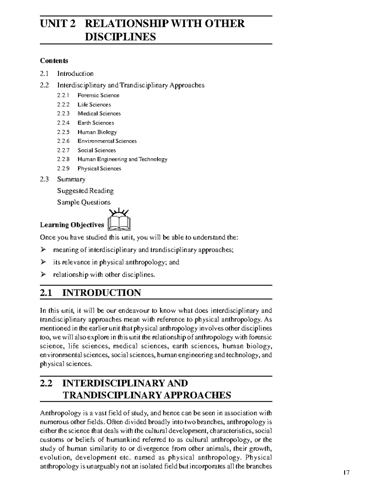Unit-2 - Material - Definition and Scope UNIT 2 RELATIONSHIP WITH OTHER ...