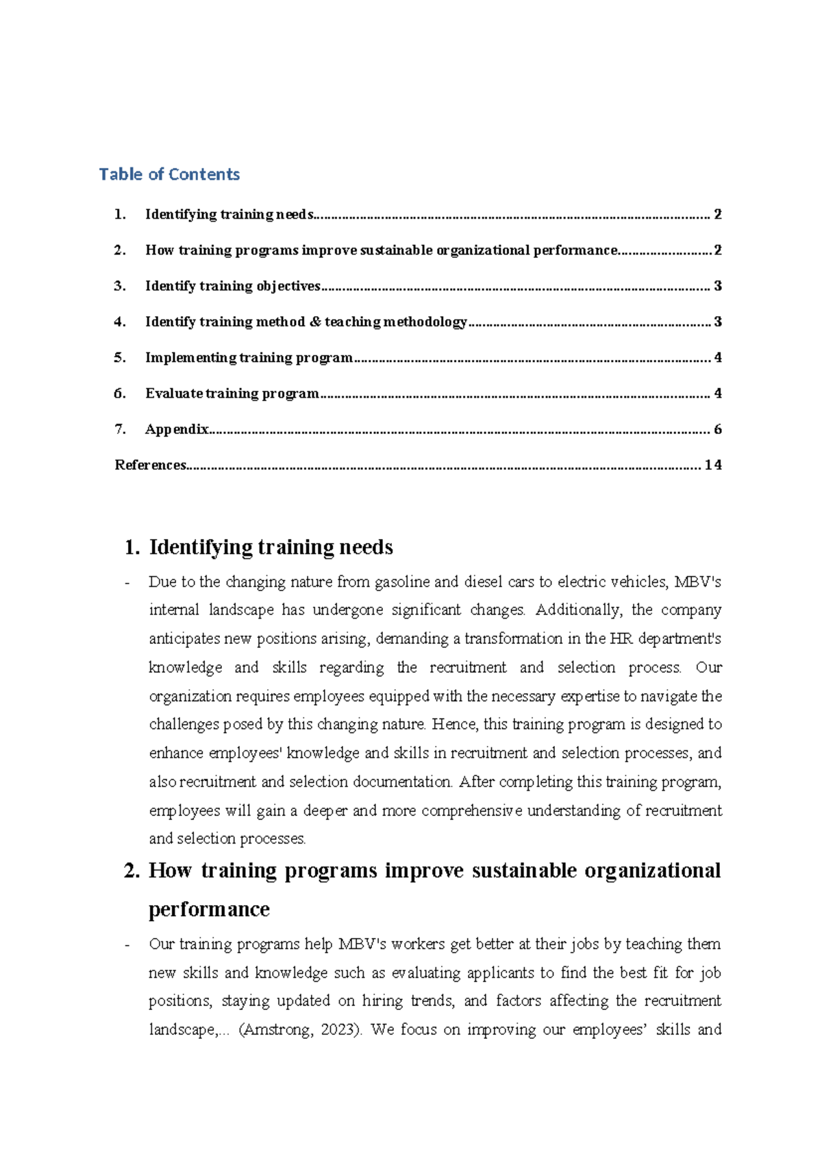 F16E HRM A2 Training Program Evaluation and Implementation Guide - Studocu
