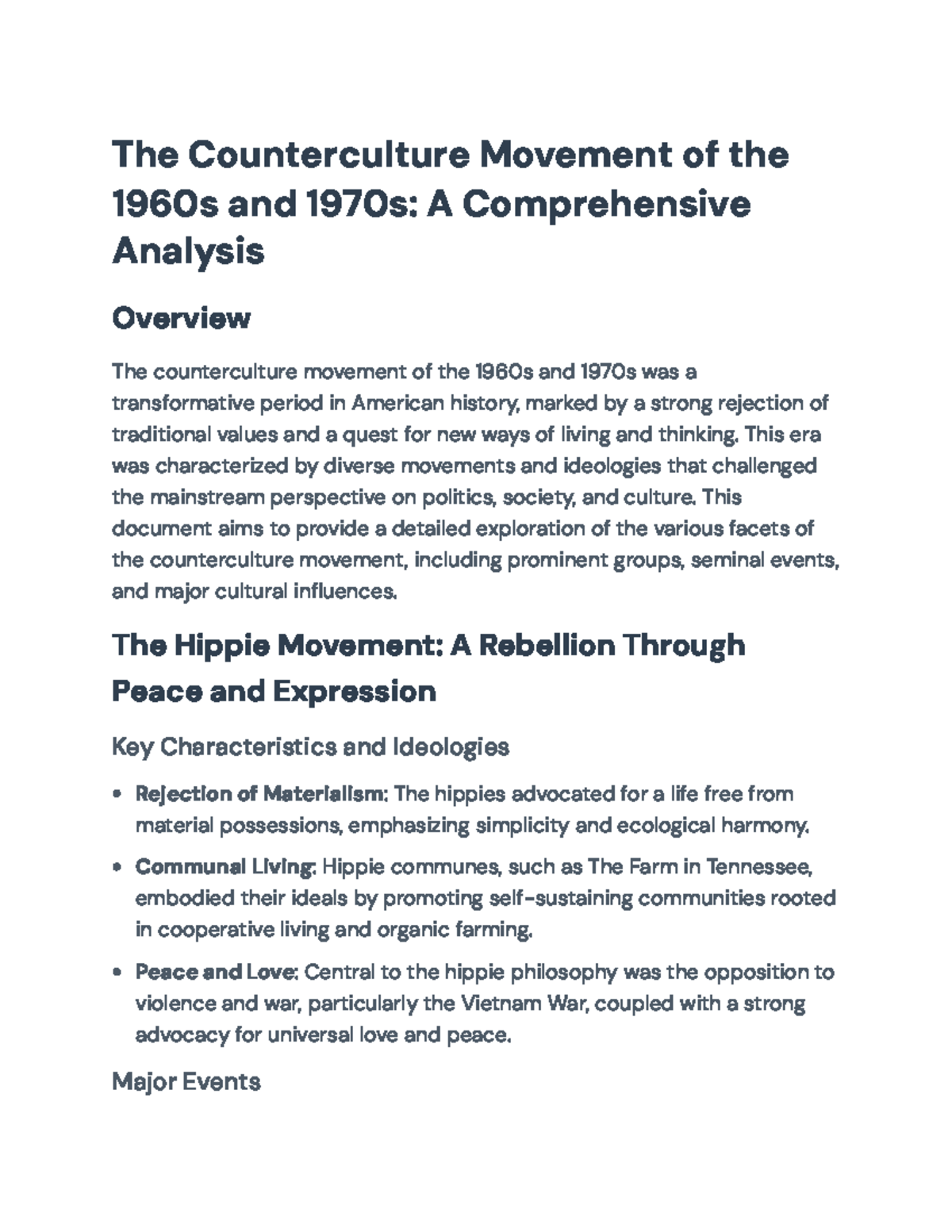 The Counterculture Movement (1960s-70s): In-Depth Analysis & Insights ...