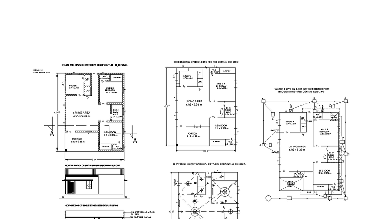 LINE DIAGRAM & PLAN OF SINGLE STOREY RESIDENTIAL BUILDING - Studocu