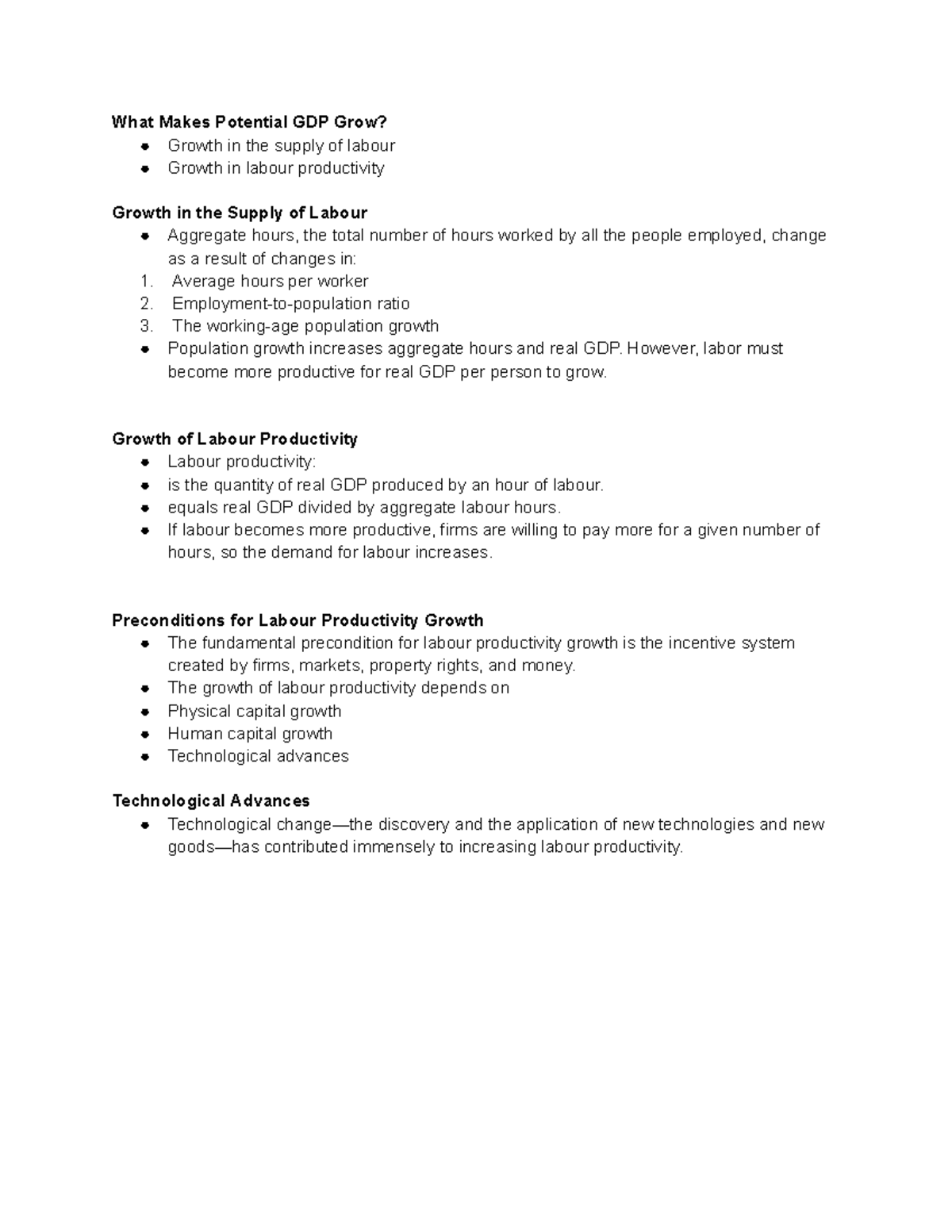 Lecture #5: Factors Influencing Potential GDP Growth - Studocu