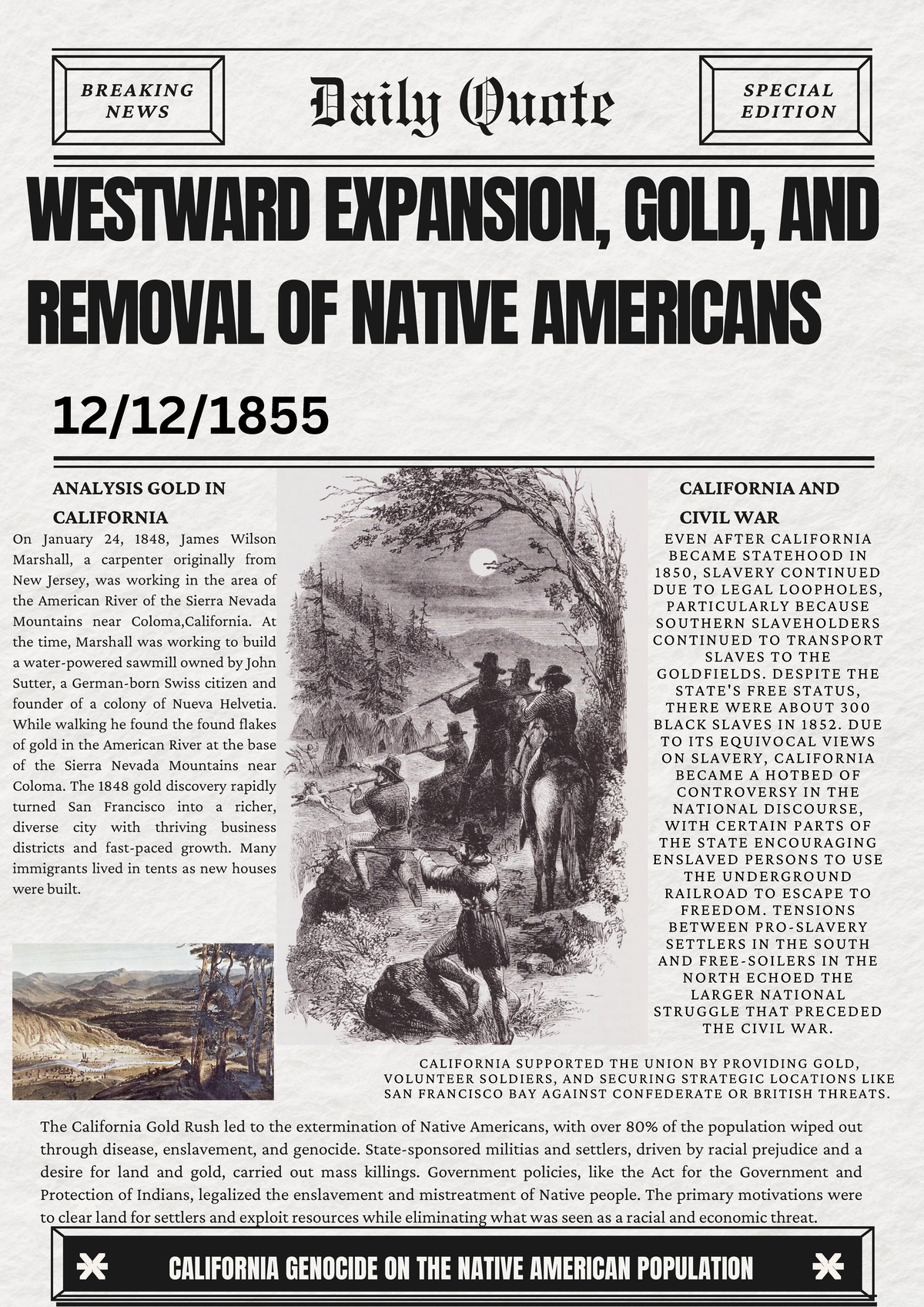 Black and White Vintage Newspaper Motivational Quote Poster - WESTWARD ...
