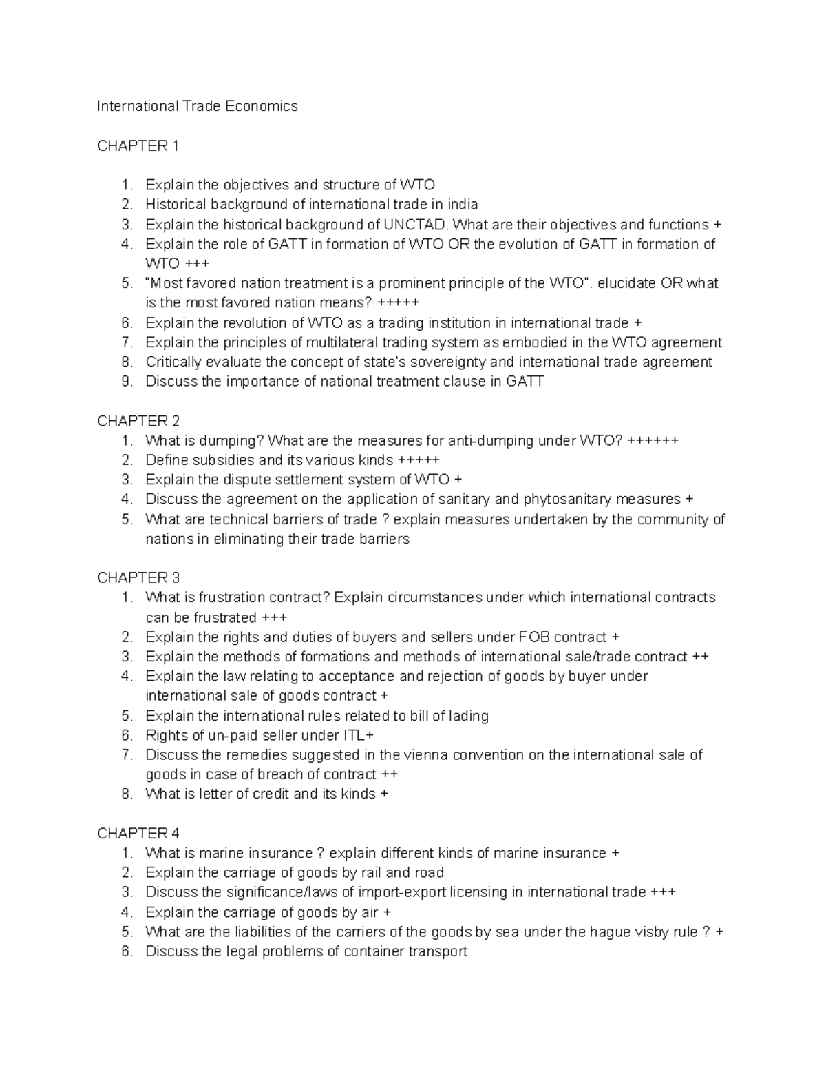 International Trade Economics - International Trade Economics CHAPTER 1 ...