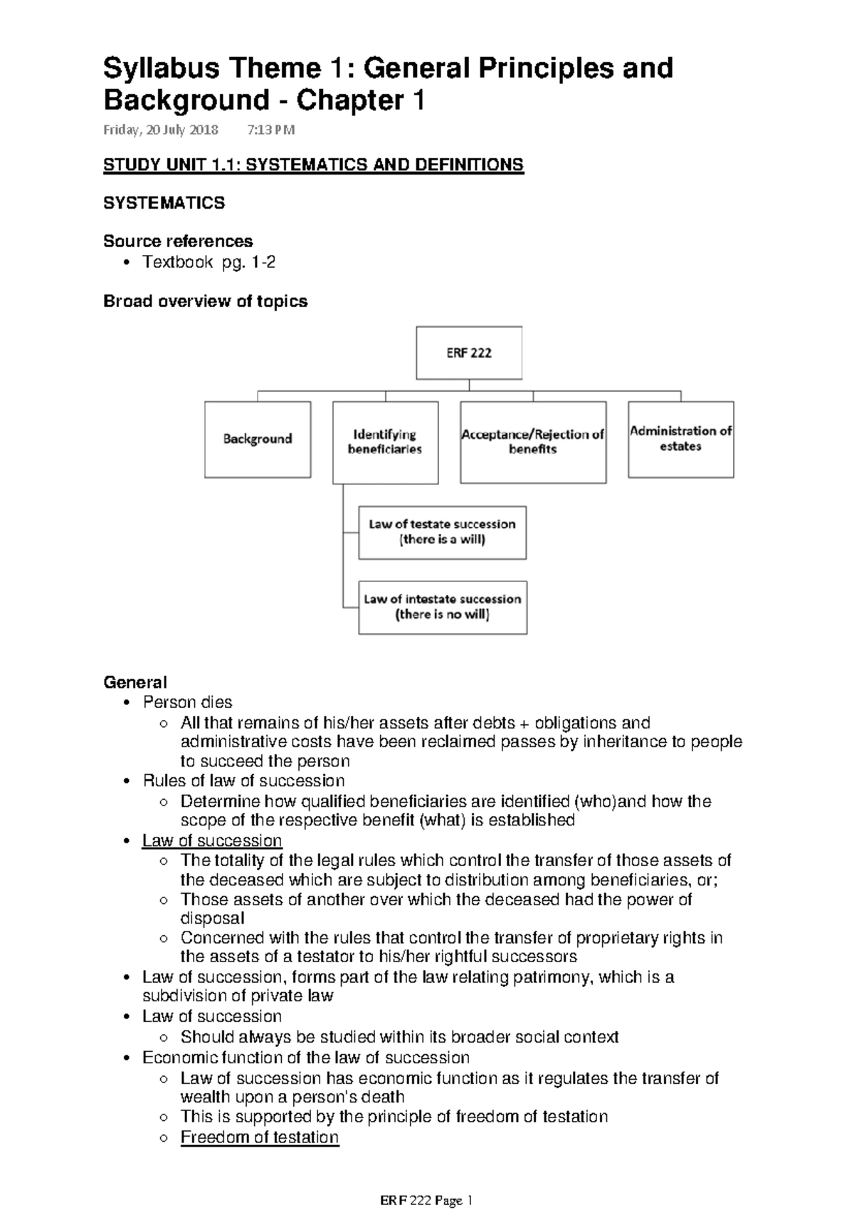 Intestate Succession Act 81 of 1987: Overview and Amendments - Studocu