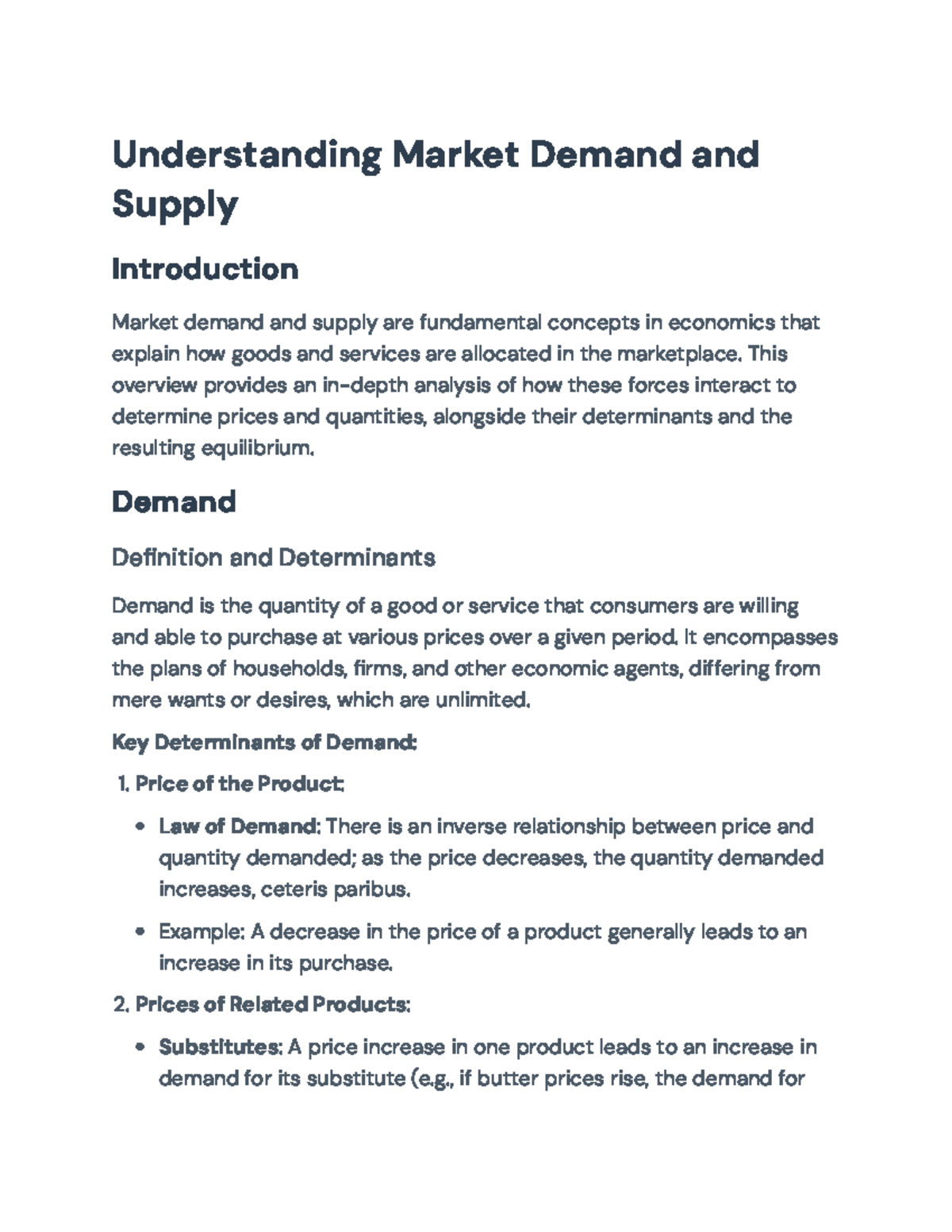 Economics 101: Understanding Market Demand and Supply Dynamics ...