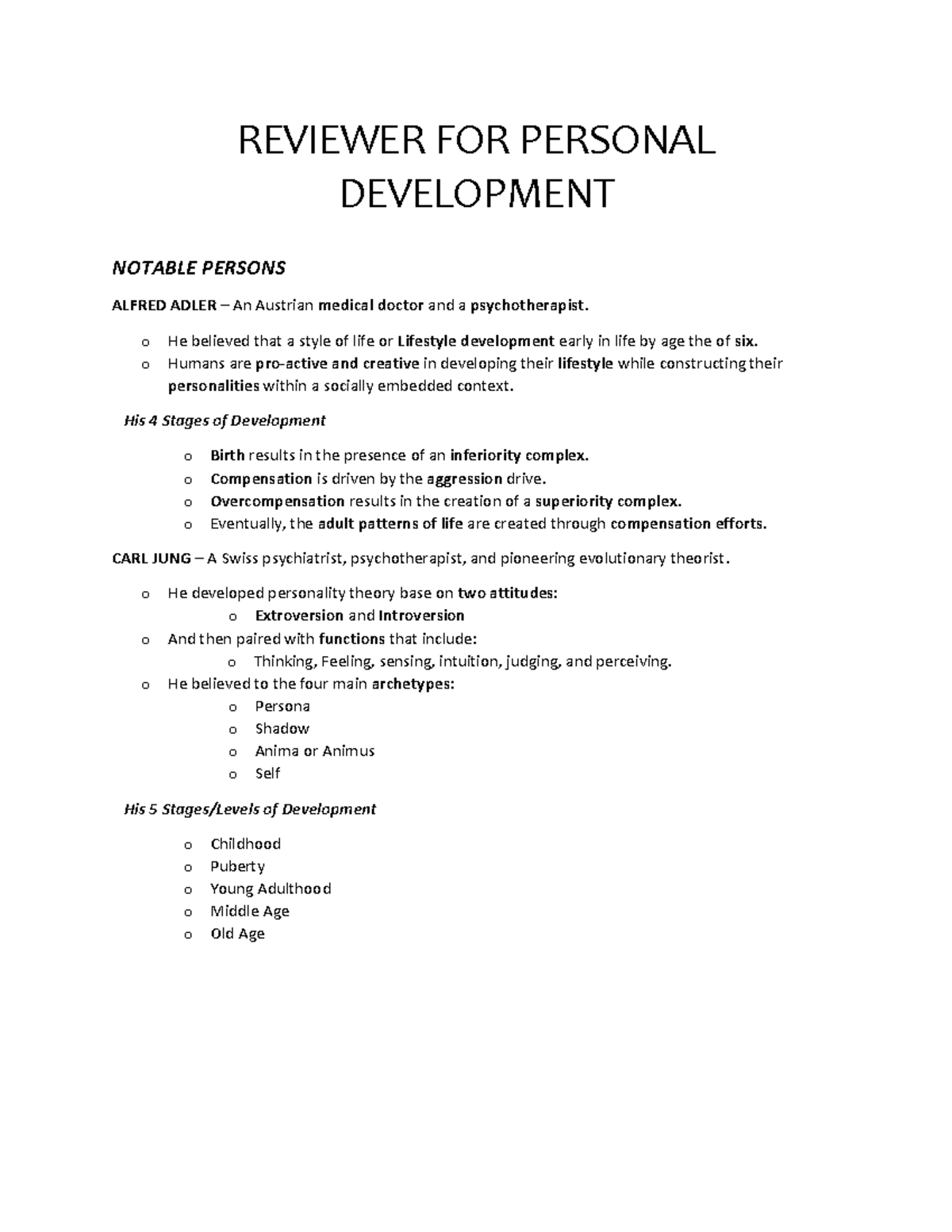 Reviewer for Personal Development - REVIEWER FOR PERSONAL DEVELOPMENT ...