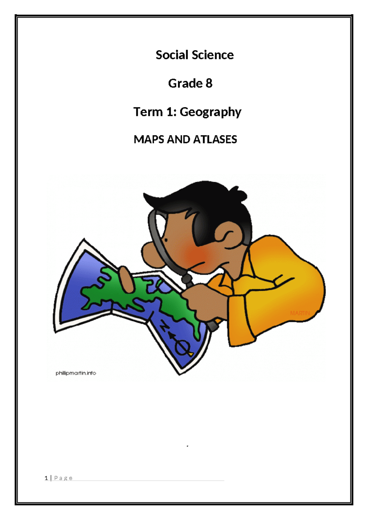 Grade 8 Term 1 Geography: Maps & Globes Learner Booklet - Studocu