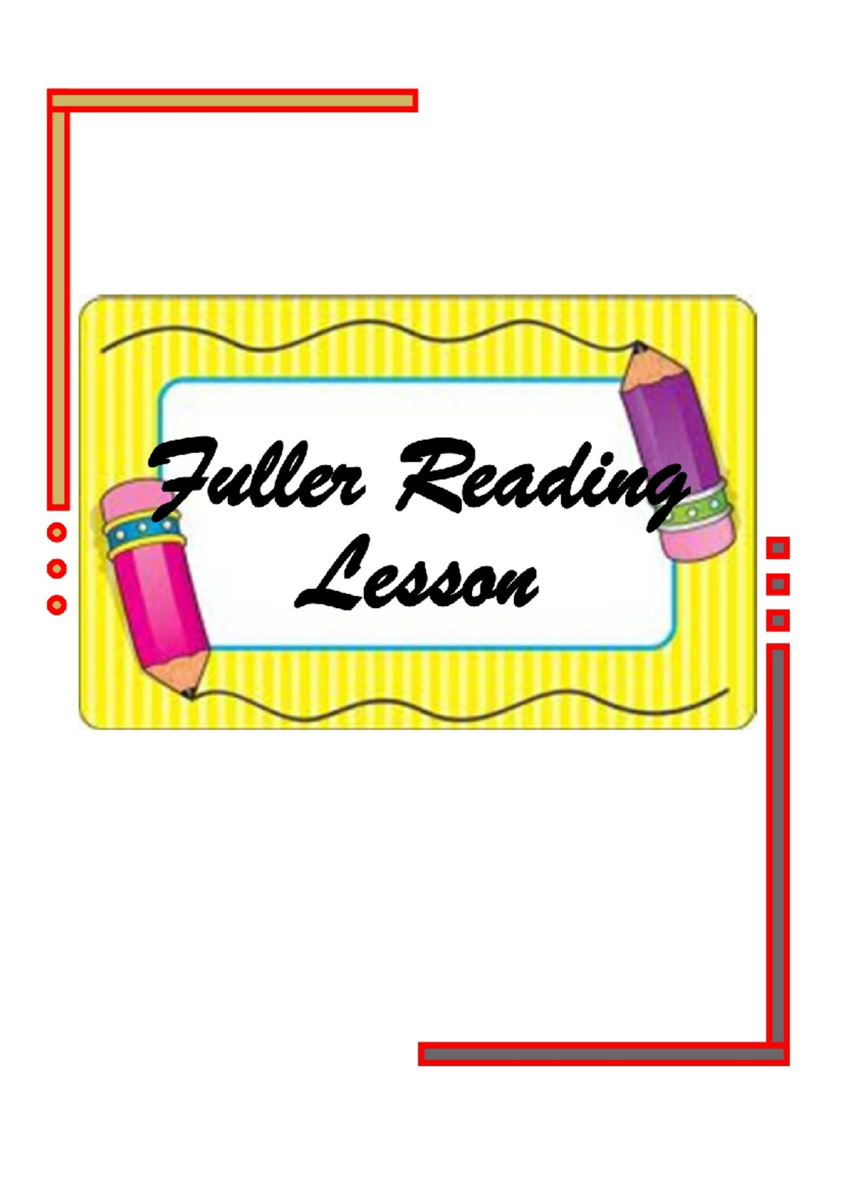 Fuller Reading Lessons: Dolch Words Overview and Activities - Studocu